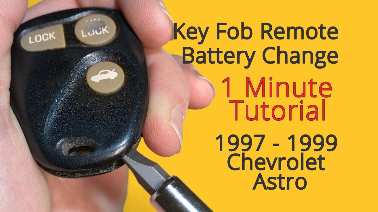 How To Replace A 1997 - 1999 Chevrolet Astro Key Fob Remote Battery ...