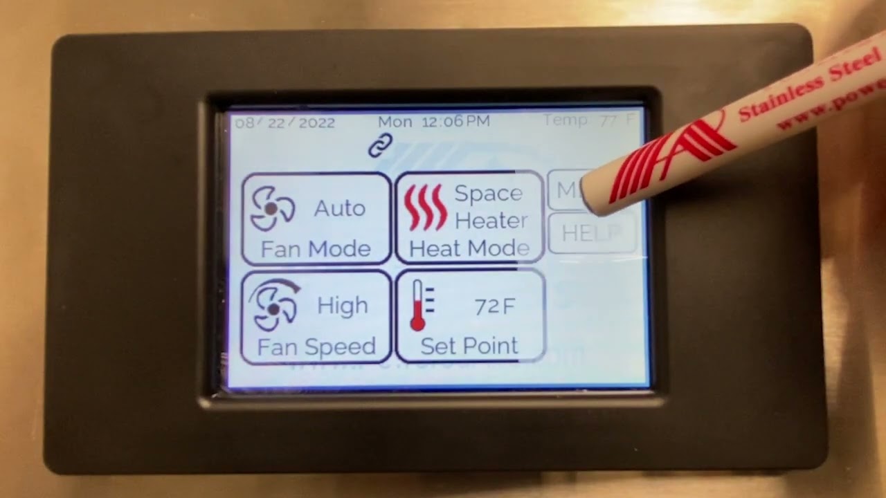 Powered Aire's SmartTouch air curtain controller walk-through - YouTube