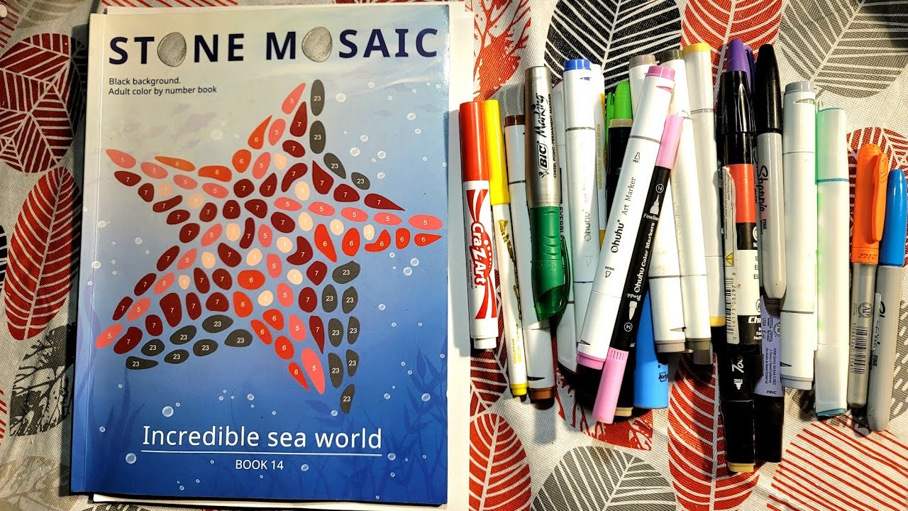 What Markers I Use For Color By Number In Belba Family Books - YouTube