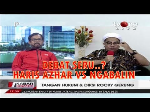 Debat TV One HARIS Azhar VS NGABALIN Tangan Hukum & Diksi Rocky Gerung ...