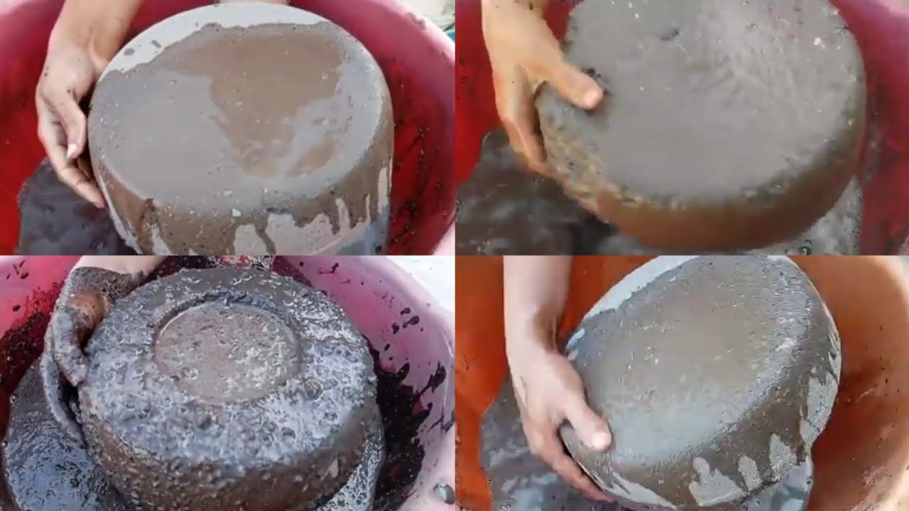 ASMR//Crunchy circle shape different texture water 💦 crumbling yummy ...