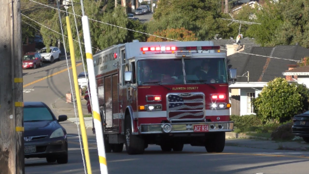 Alameda County Fire Dept. Rescue 24 Responding - CODE 3 - YouTube