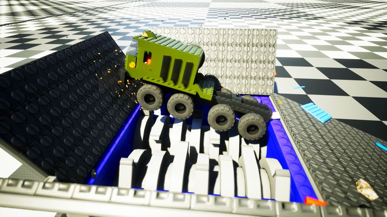 Mini Shredder Shredding Lego Vehicle | Brick Rigs - YouTube