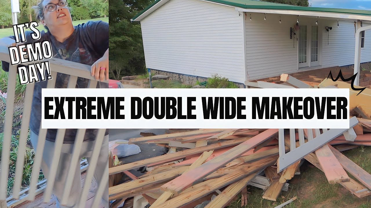 IT’S DEMO DAY AT THE DOUBLE WIDE! | extreme 1991 double wide makeover ...