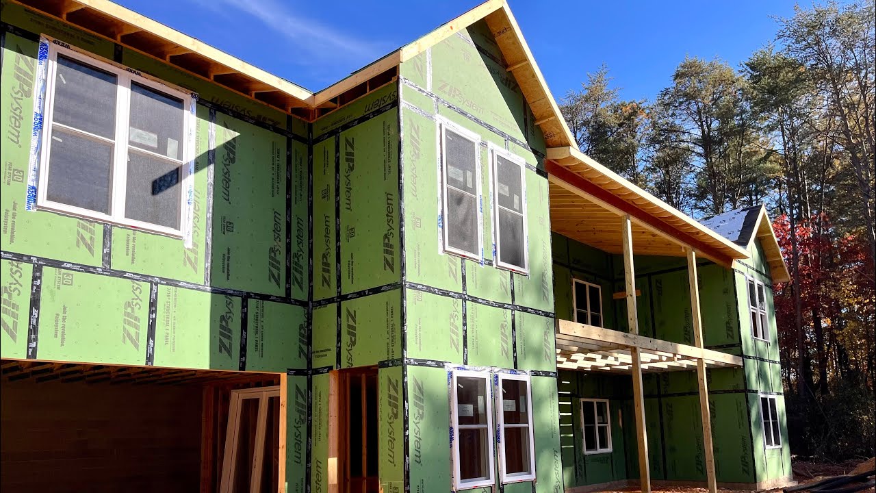 Ep 31 Installing Windows and Framing roof over back porch - YouTube