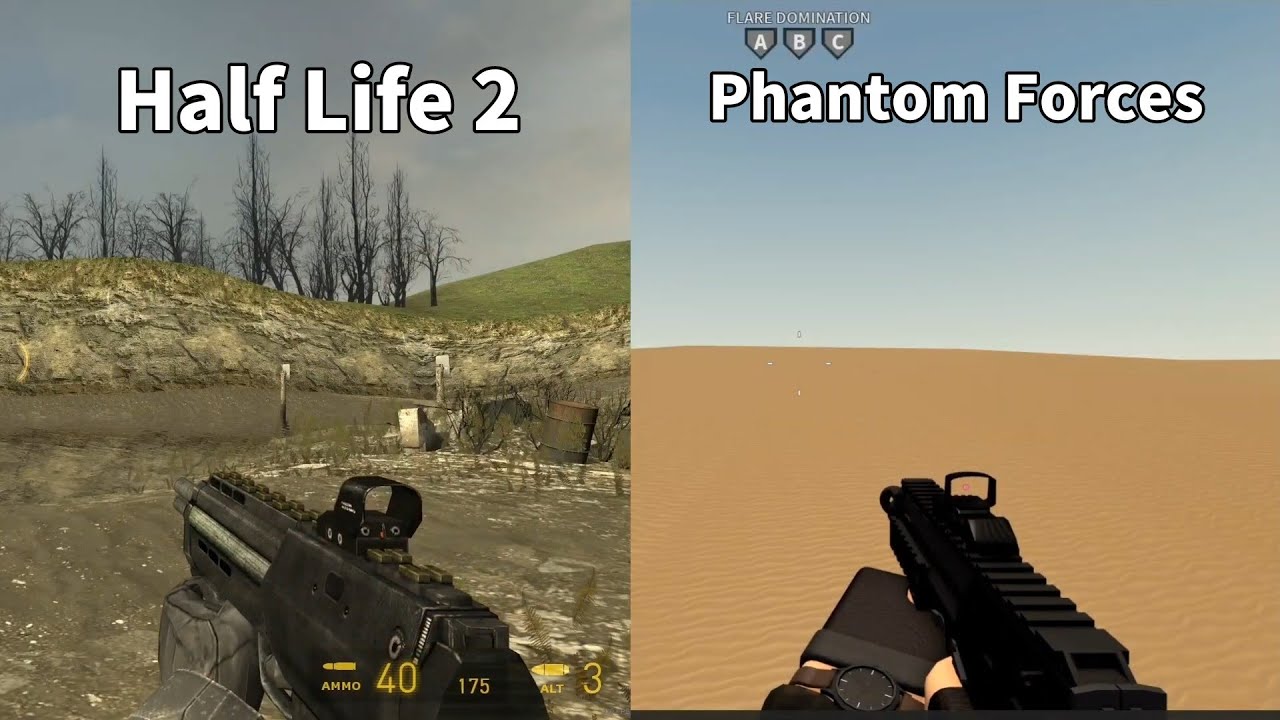 Half Life 2 MP7 (SMG1) vs Phantom Forces MP7 [Comparison] - YouTube