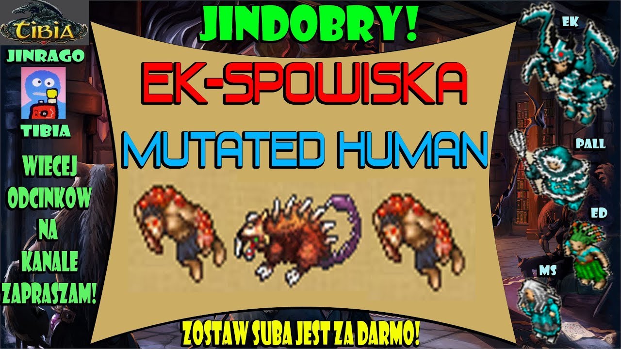 Tibia - Mutated Human Yalahar Ek-spowiska ( 28lvl+ 160k/k+) - YouTube