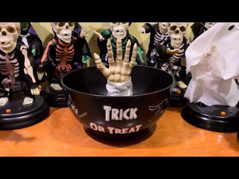 Gemmy 2000s Animated Talking Skeleton Hand Candy Bowl (THRIFT STORE ...