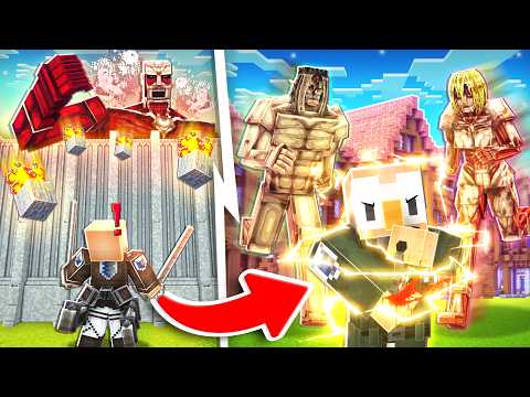 Minecraft'ta ATTACK ON TİTAN Dünyasında Hayatta Kaldım!
