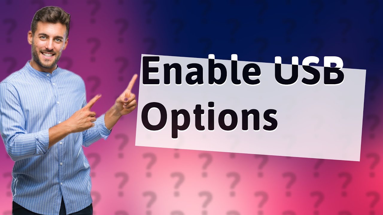 How do I enable USB options? - YouTube
