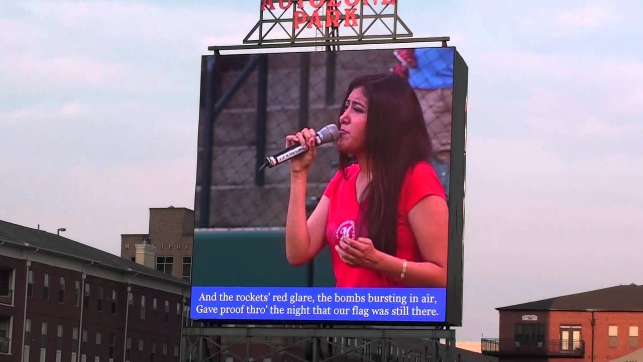 National Anthem at Redbirds game-Thalia Sanchez - YouTube