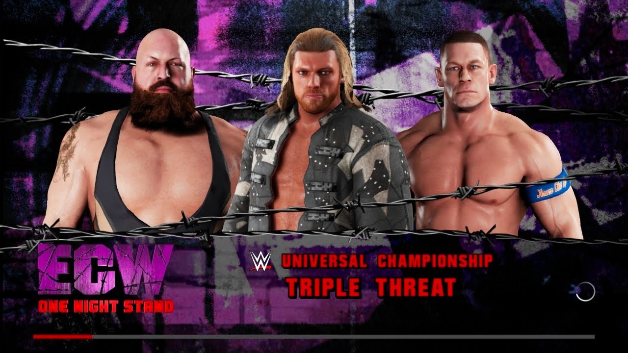 WWE 2K18 - Edge VS Big Show VS John Cena Triple Threat Universal ...