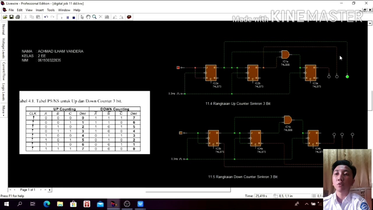 Up Counter Sinkron 3 Bit, Down Counter Sinkron 3 Bit, Up/Down Counter ...