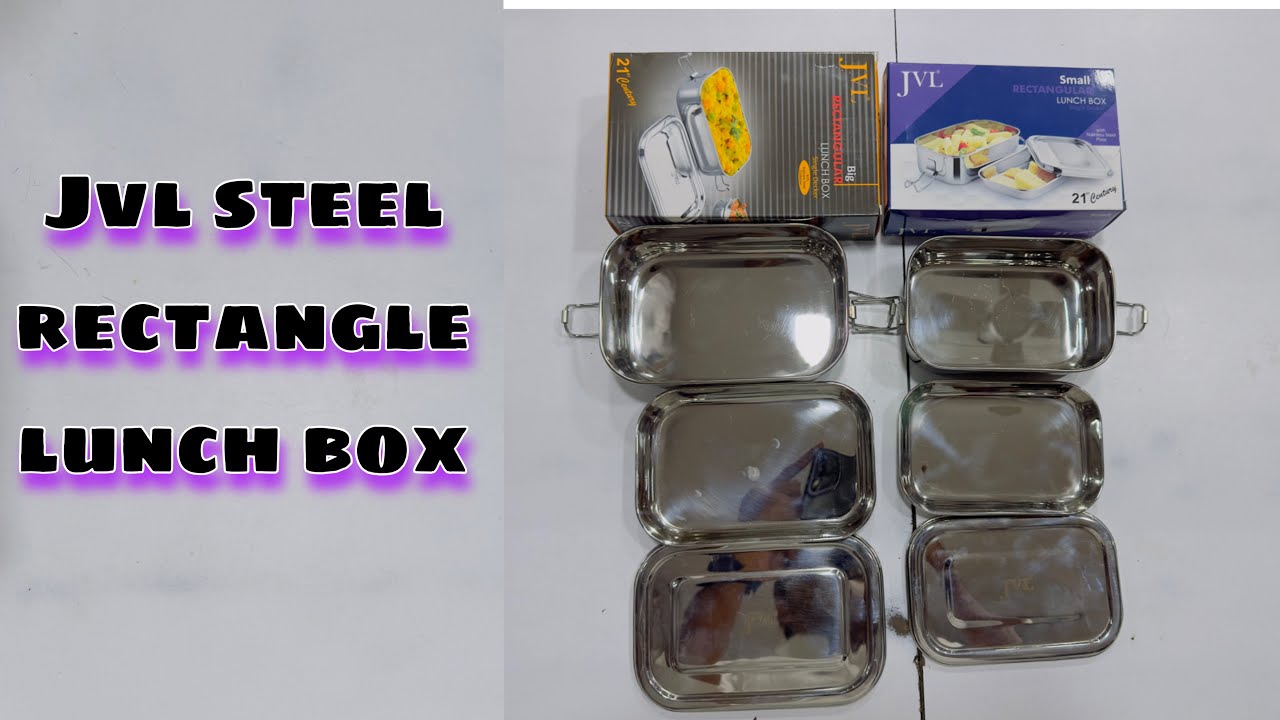 Jvl Rectangle Stainless steel Lunch box Review | slim lunch box ...