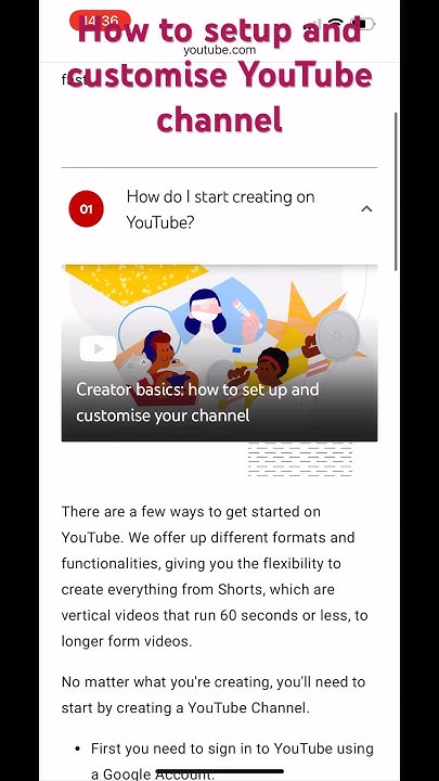 Set up your YouTube channel easily! - YouTube