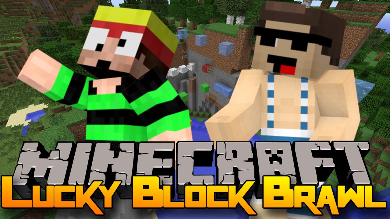 Minecraft Mini-game: Lucky Block Brawl w/Oly! - YouTube
