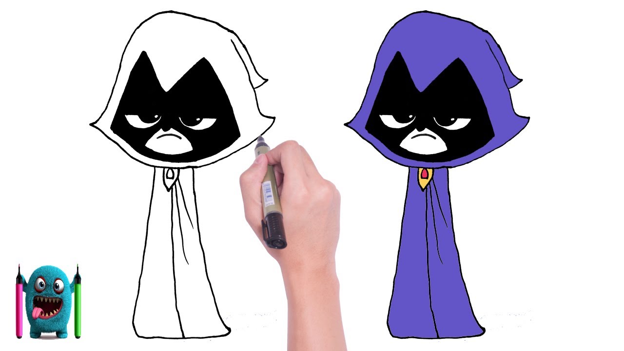 Raven Çizimi How to Draw Teen Titans Go - YouTube
