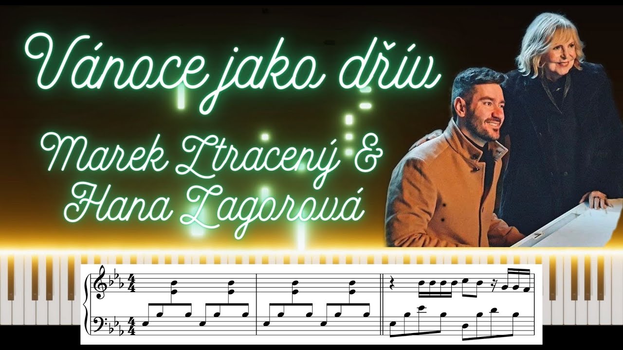 Vánoce jako dřív - Marek Ztracený & Hana Zagorová ♬ 🎹 PIANO cover ...