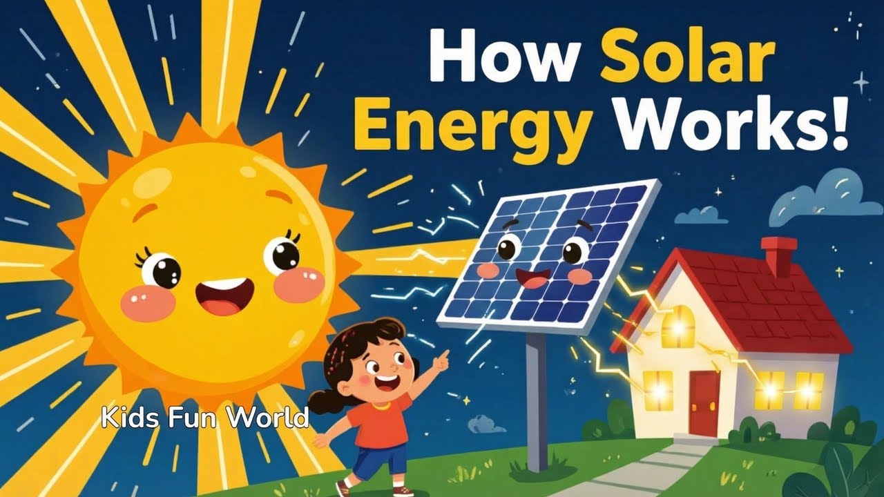 Solar Energy for Kids Learn How It Works STEM Cartoon - YouTube
