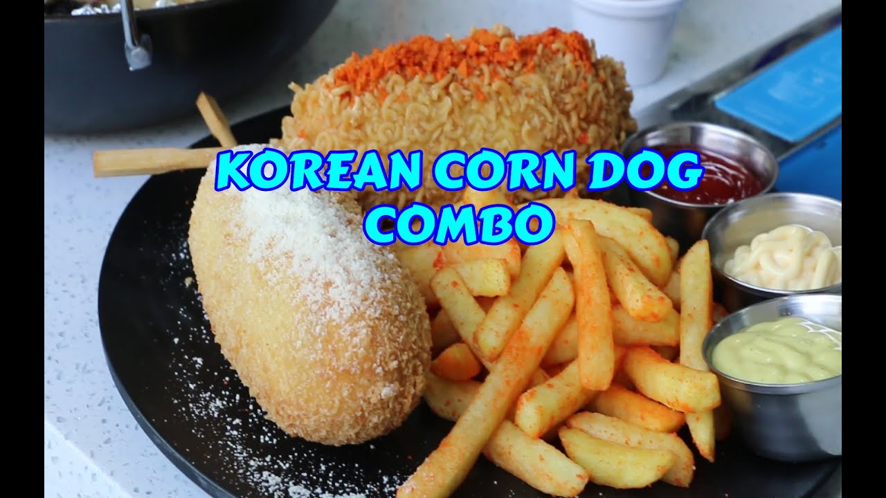 KOREAN CORN DOG COMBO - YouTube