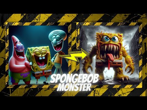 😱😣Scary monster version of Spongebob #spongebob #monster #caroon # ...