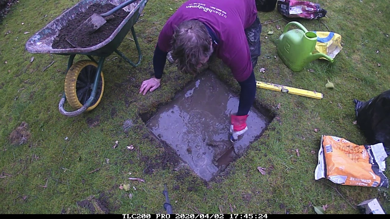 BeeVid 5 Laying The Beehive Slabs - YouTube