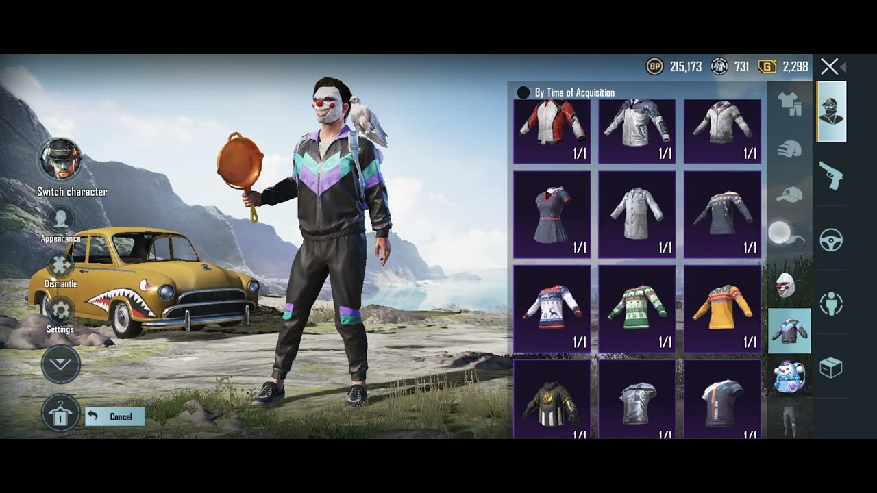 PUBG Mobile ID suits, guns all skins setting - YouTube