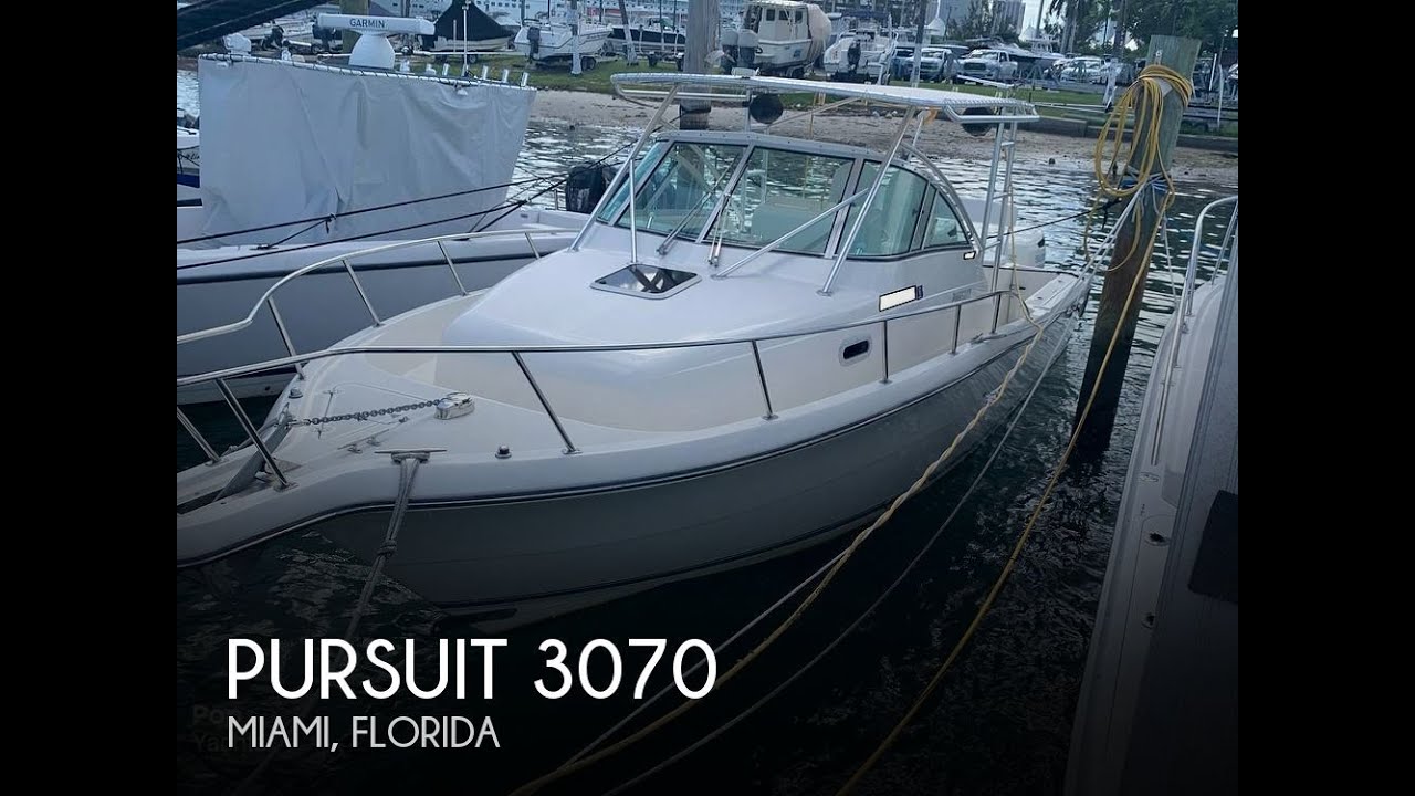 [SOLD] Used 2003 Pursuit 3070 Express in Miami, Florida - YouTube