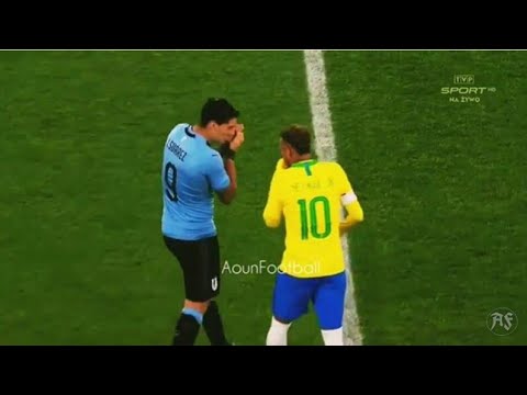 Suarez Meets Neymar and Palhinho Again 💔 | Brazil vs Uruguay 2018