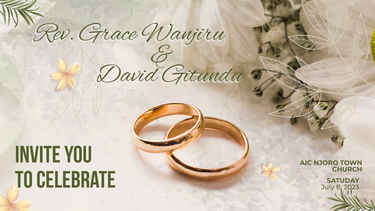 Rev. Grace Wanjiru Macharia WEDS David Gitundu Kamau || D G - YouTube