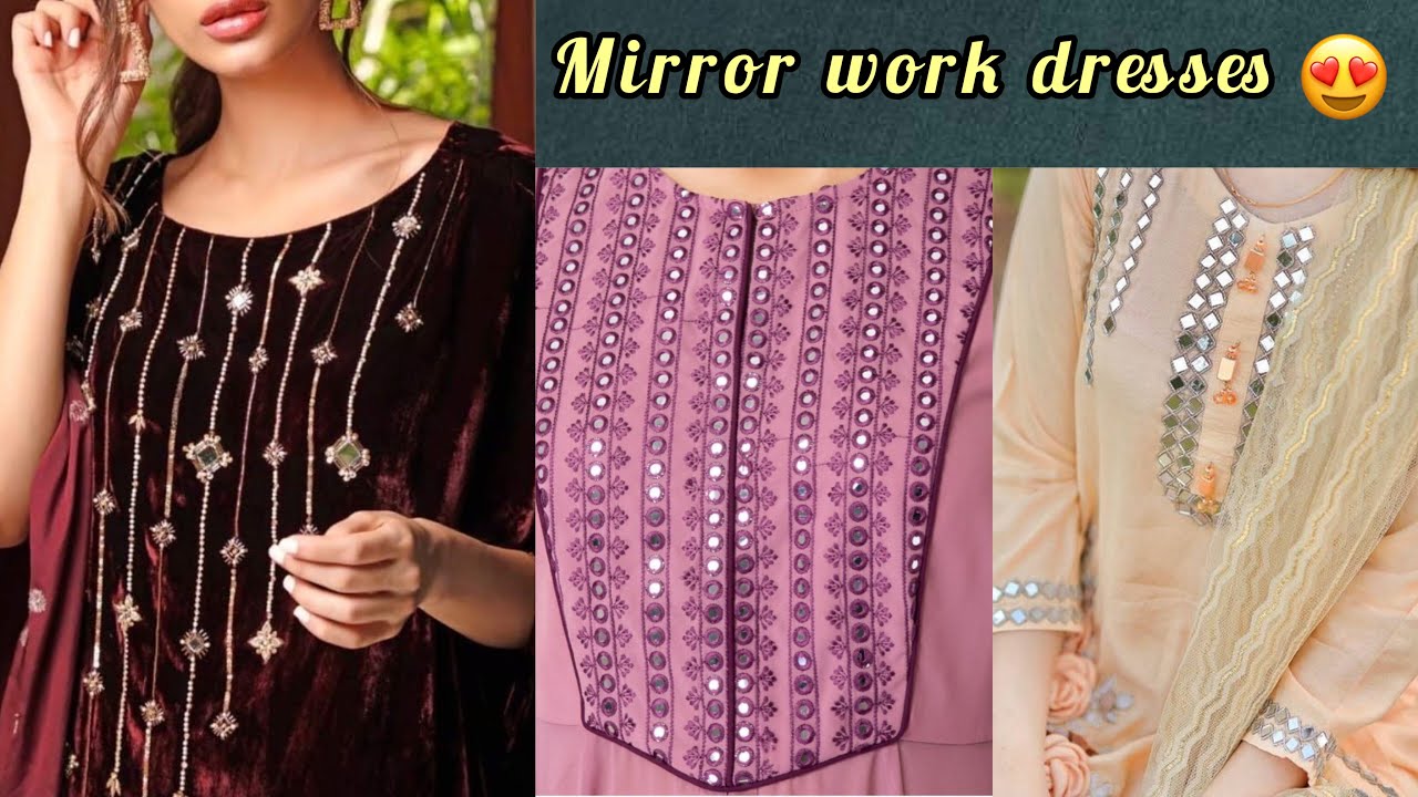 New latest mirror work dresses/ new sheesha work designer dresses 👗 ...