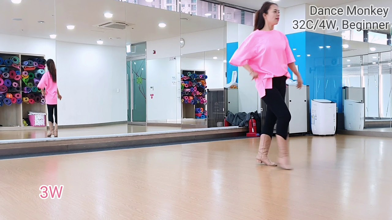 Dance Monkey Line Dance Walkthrough Count - YouTube