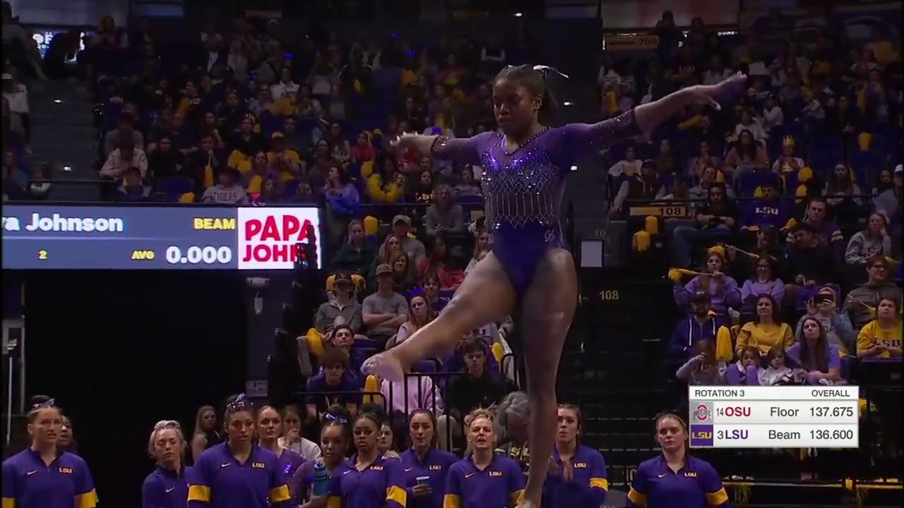 Kiya Johnson Beam 9.900 at LSU Vs Ohio State 2024 - YouTube