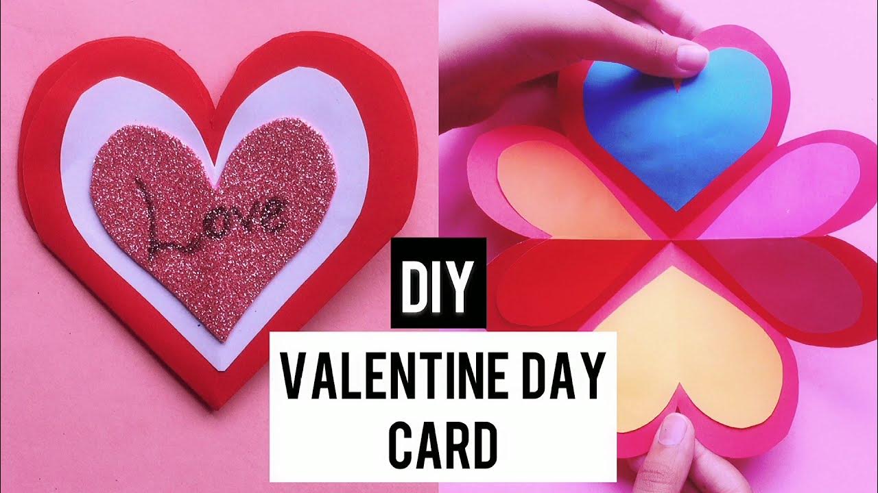 How to Make Valentine Day Card|| Valentine Day Card|| DIY Paper Crafts ...
