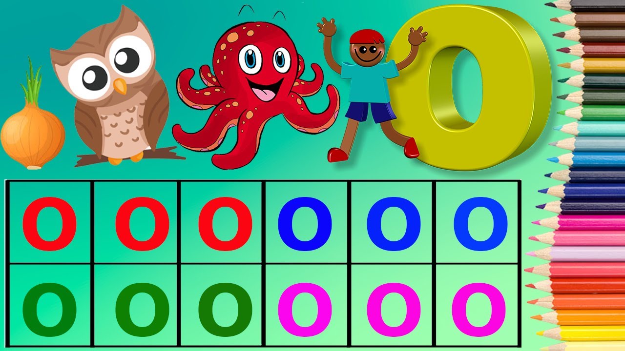 Trace the alphabet O | ABC Song | Learn ABC Alphabet for Children ...