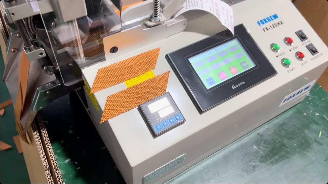 Automatic Angle Ribbon Cutting Machine - YouTube