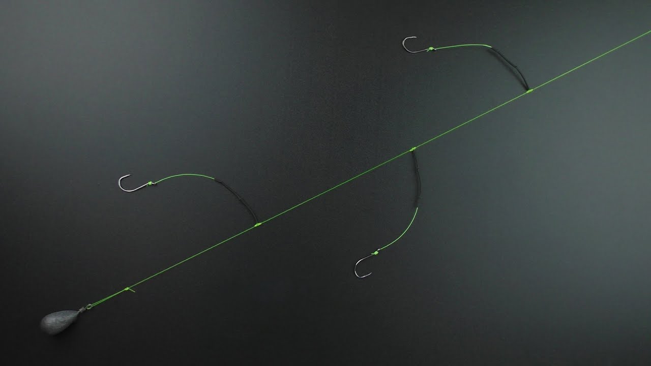 How to Tie No Tangle 3 Hooks on Fishing Line! - YouTube