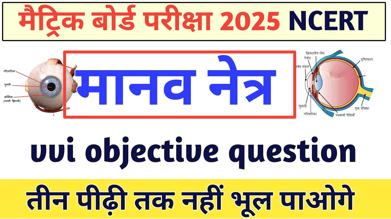 मानव नेत्र objective // human eye vvi objective question #human_eye # ...