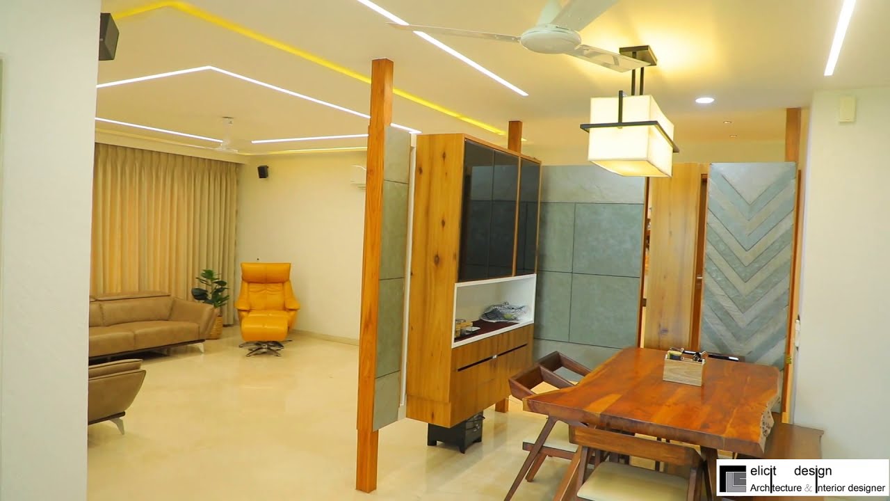 Interior Design for Residence Flat in Surat 3BHK Luxury Interior Design ...
