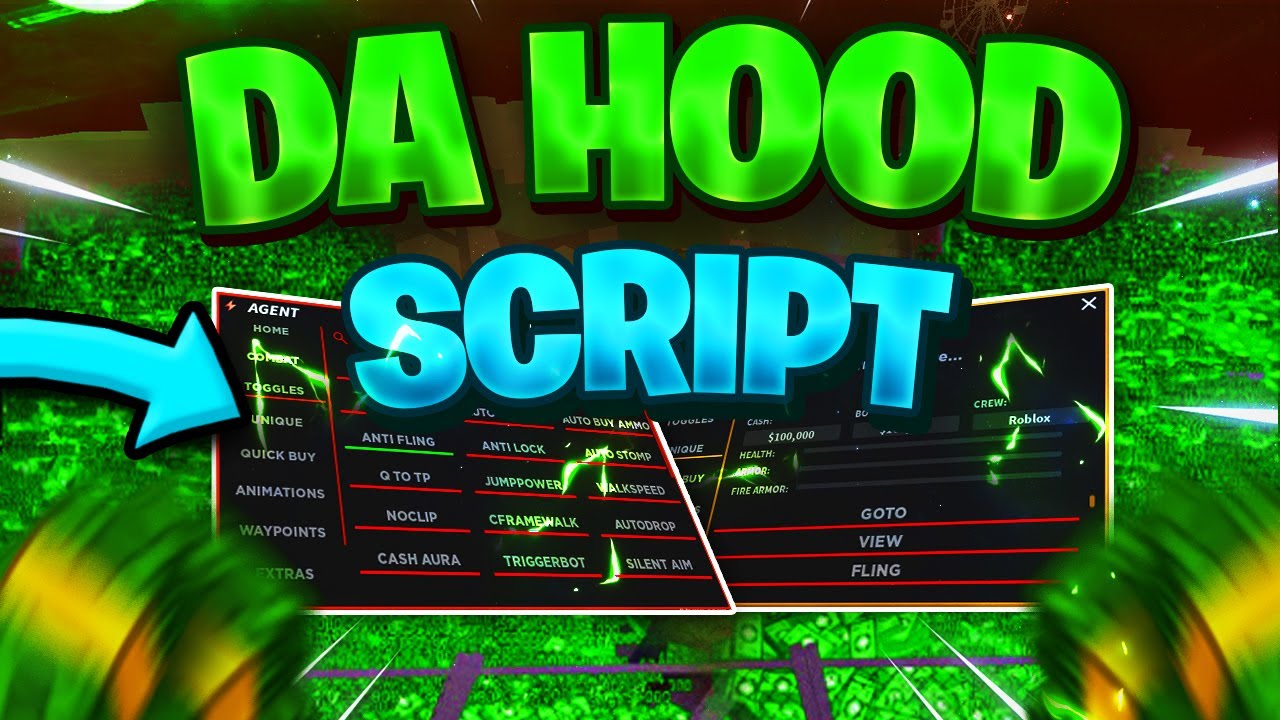 Da Hood Hack/Script (AIMLOCK, AUTOFARM, FLING ALL, CASH AURA & ANTI ...