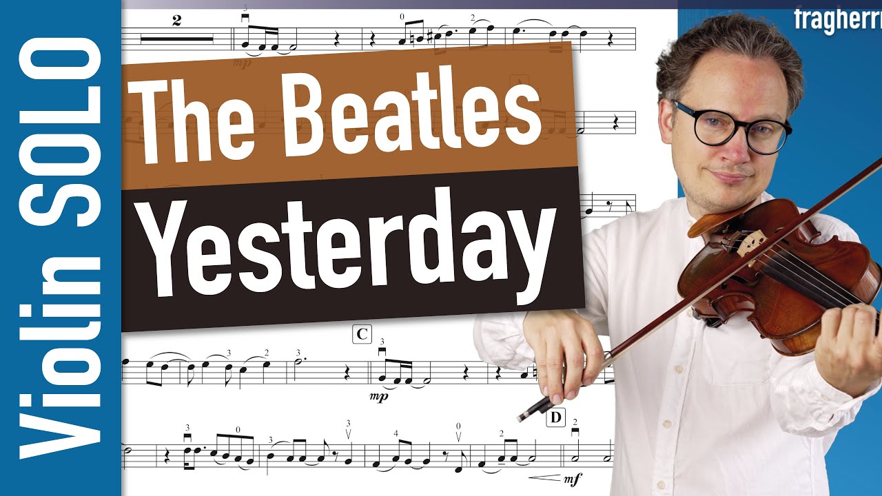 The Beatles Yesterday | VIOLIN SOLO | Violin Sheet Music | Piano ...