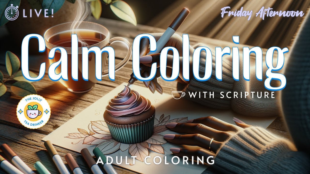 Friday Afternoon | Calm Coloring With Scripture | Adult Coloring ☕ ...