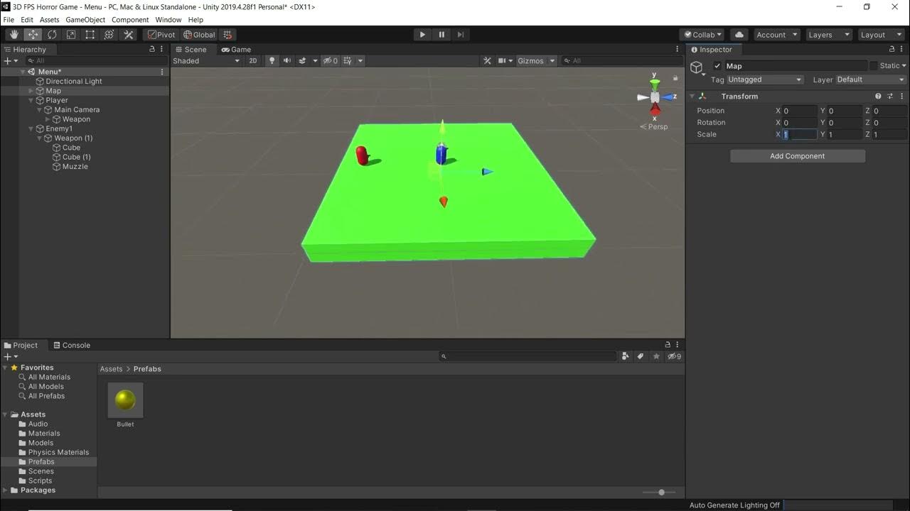 How to make FPS Game with Unity Tutorial# 12 First Enemy - YouTube
