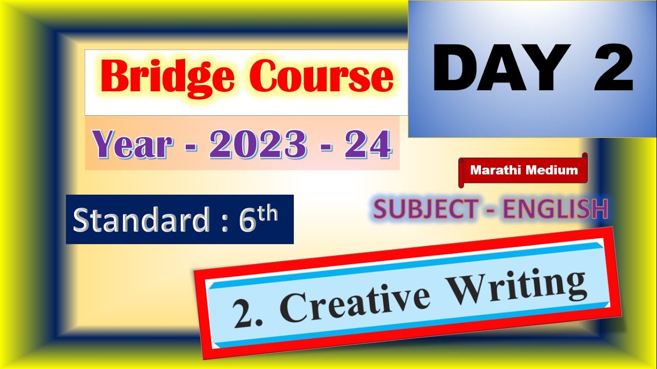 6th English | Day 2 | Bridge Course 2023-24 | Creative writing | Solved activities - YouTube