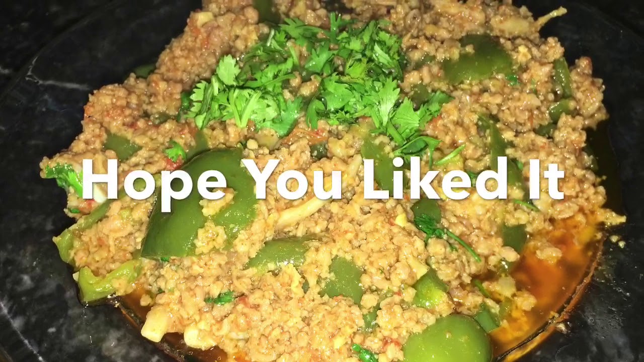 Keema Shimla Mirch (capsicum in mince) Shimla mirch keema ki recipe ...