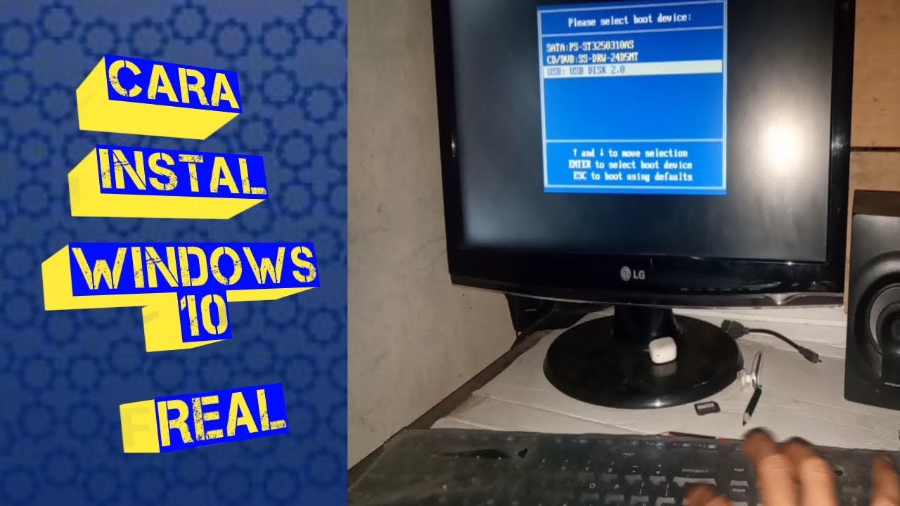 cara instal windows 10 real - YouTube