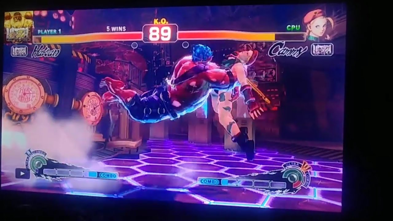 Ultra Streetfighter 4 Hakan Oil Dive on Cammy Ryona - YouTube