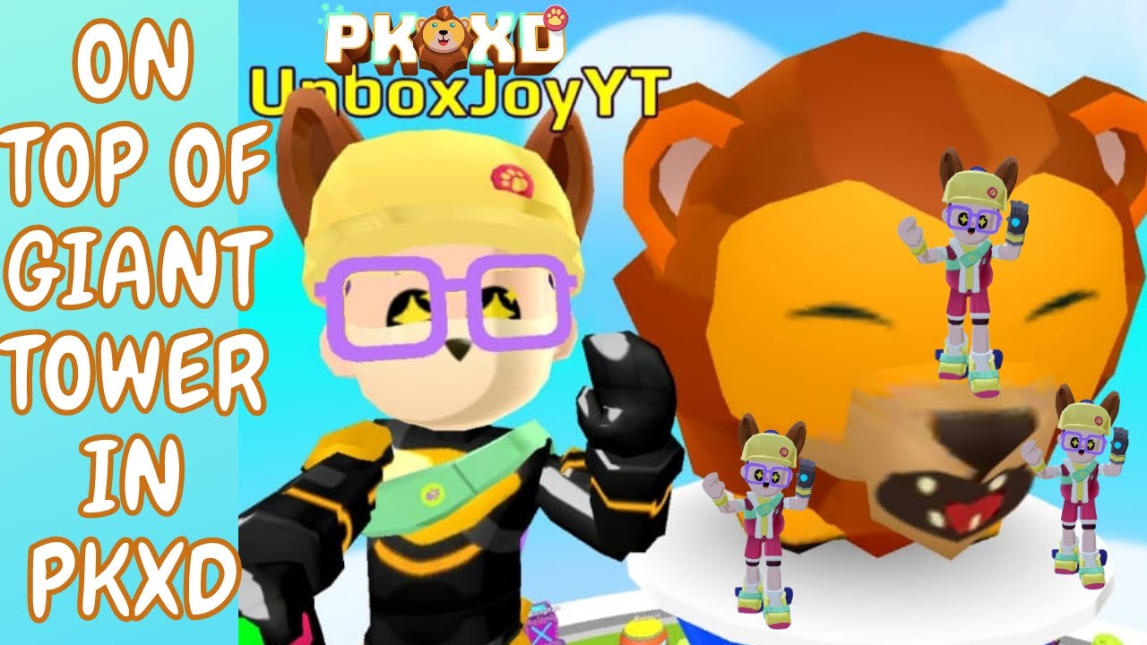 How to Climb on Top of Giant Tower in PKXD || Pet week event in pk xd ...