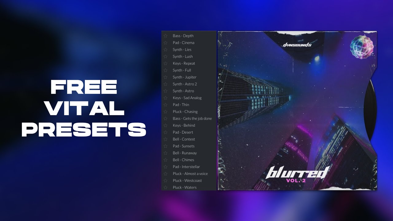 Free Vital Preset Bank “Blurred Vol. 2” (Trap, R&B) - YouTube