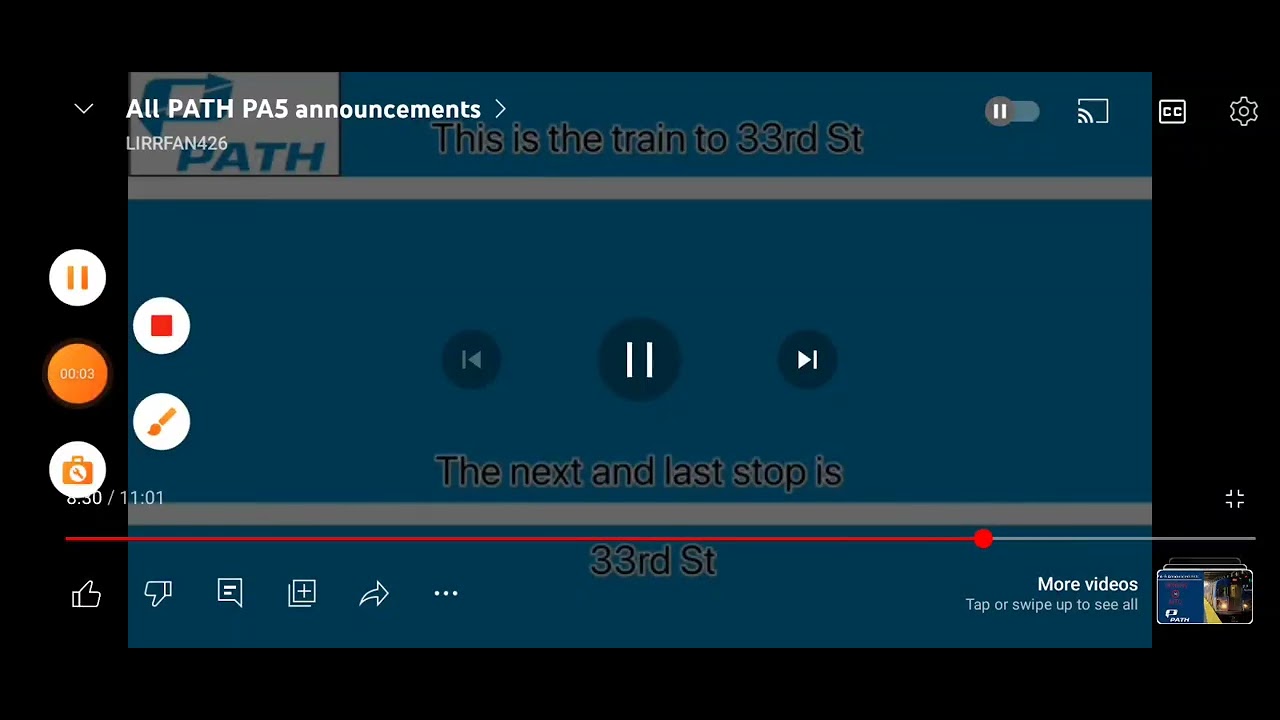 Pa5 Path The next stop is 33rd Street - YouTube